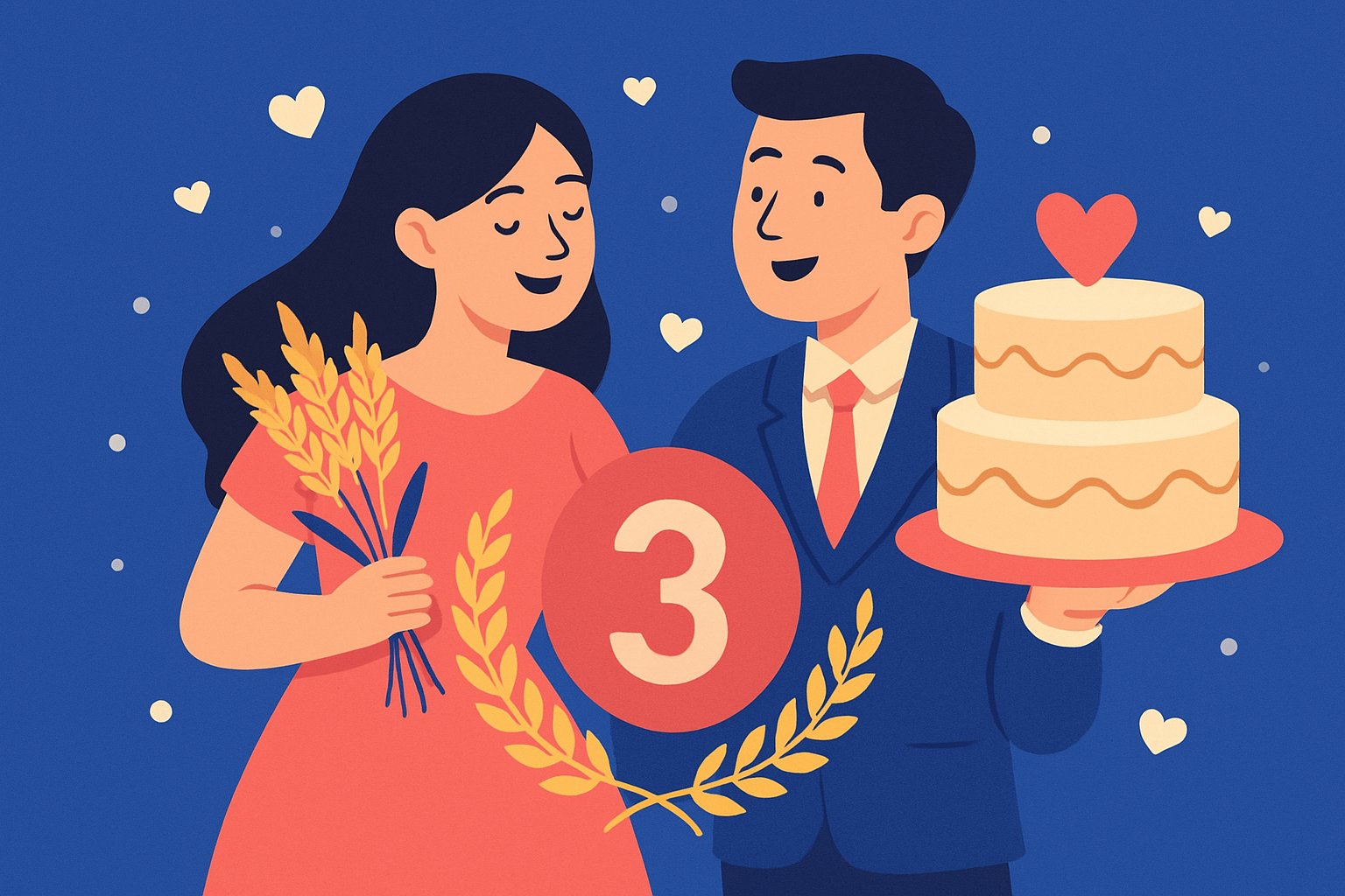 Noces de froment : 30 idées et cadeaux pour fêter vos 3 ans de mariage